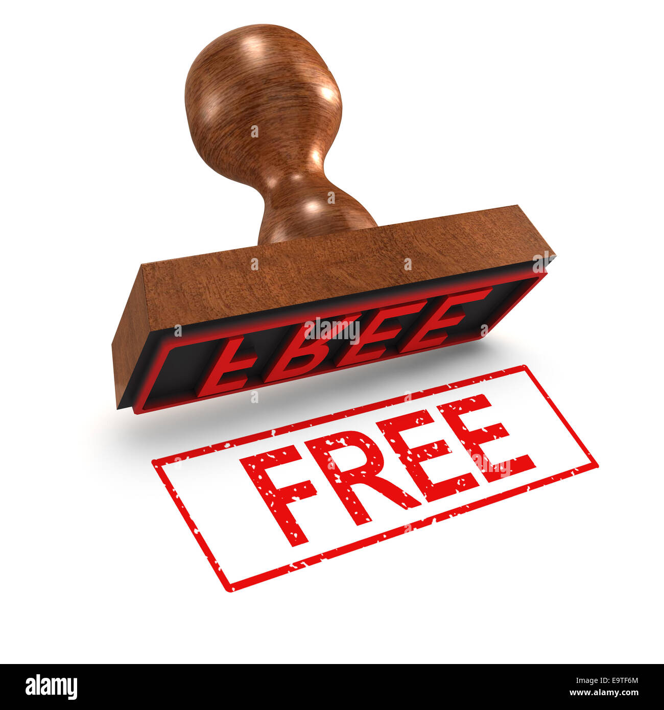 3d render of a free rubber stamp Stock Photo - Alamy