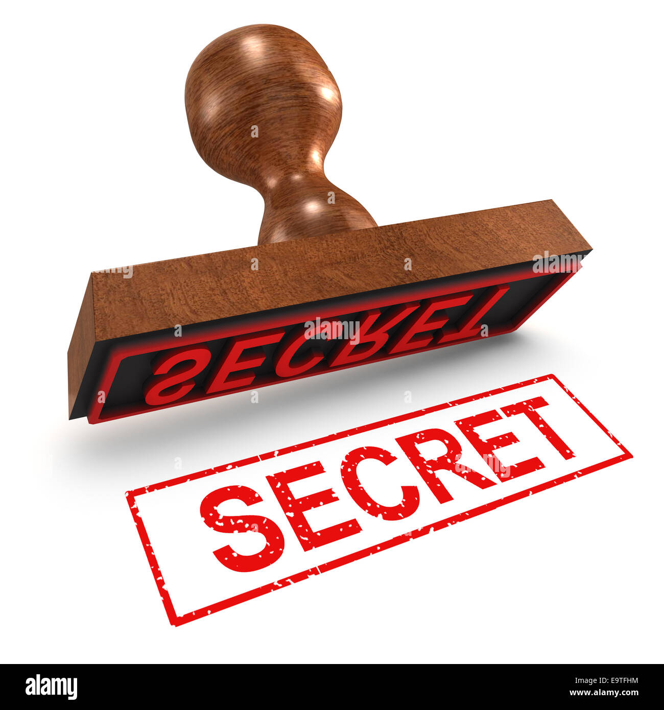 3d render of a secret rubber stamp Stock Photo - Alamy