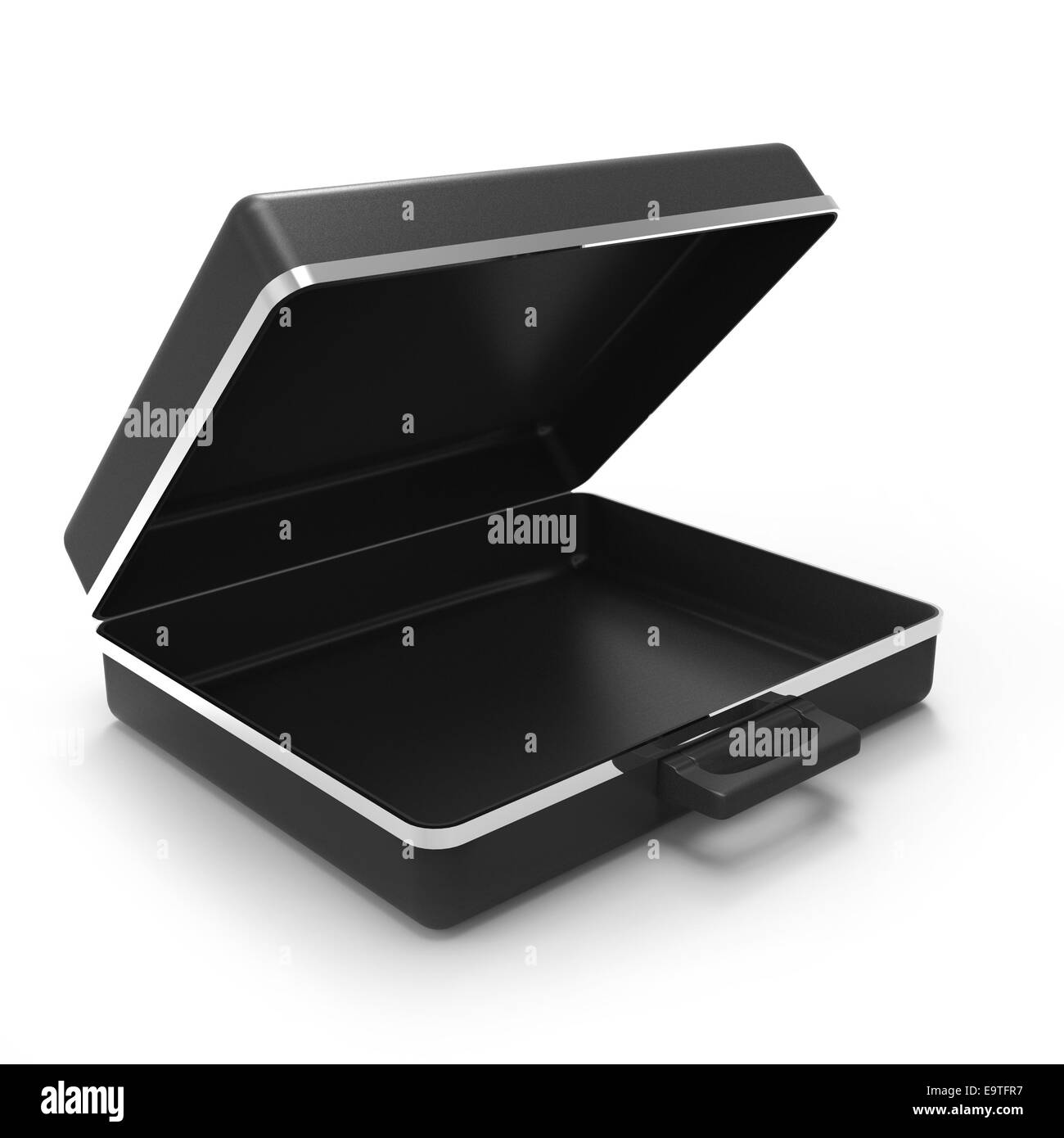 3d render of an empty open briefcase Stock Photo - Alamy