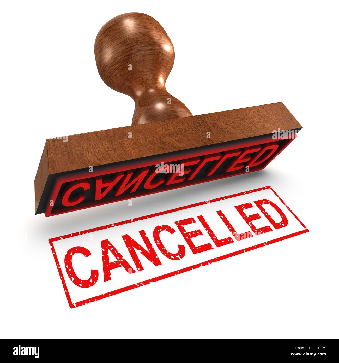 3d render of a rubber stamp, Cancelled Stock Photo - Alamy