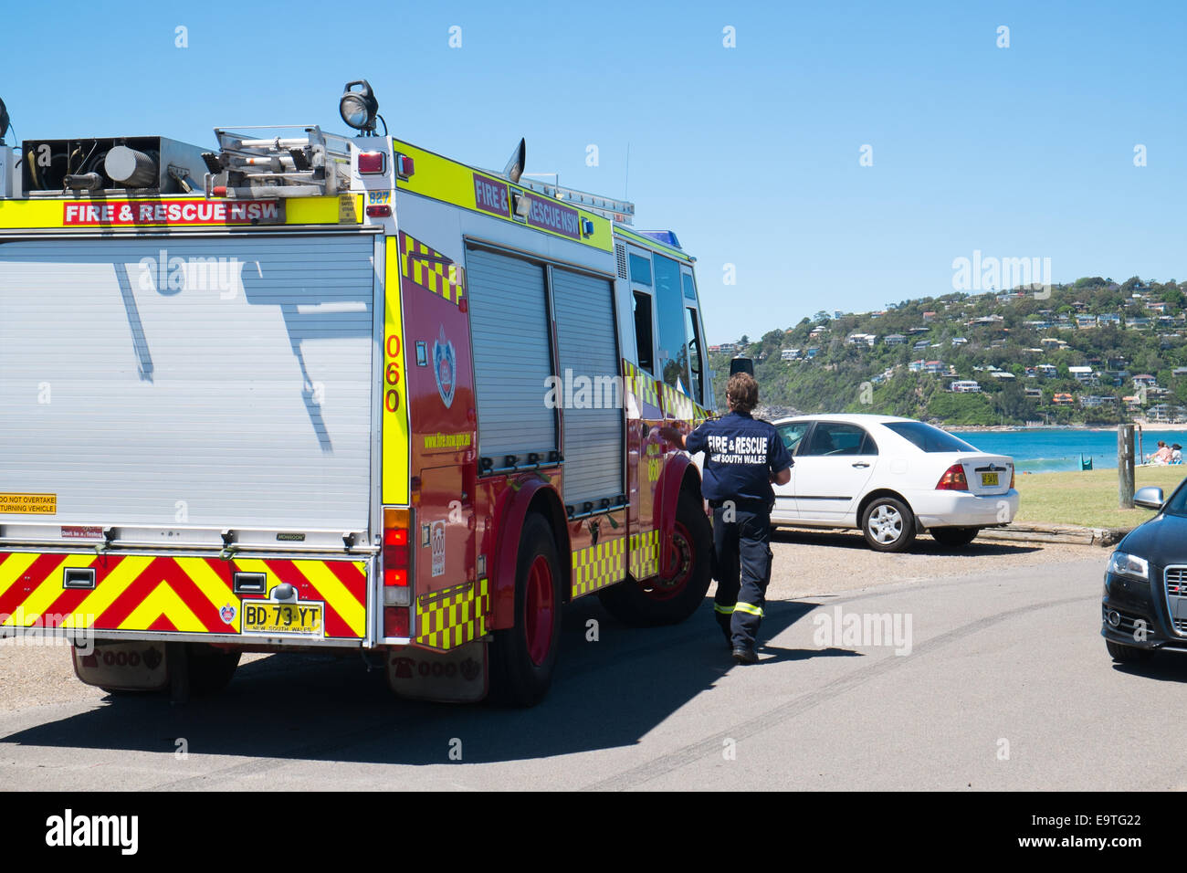 New south wales sydney fire truck engine tender at Palm beach,Sydney ...