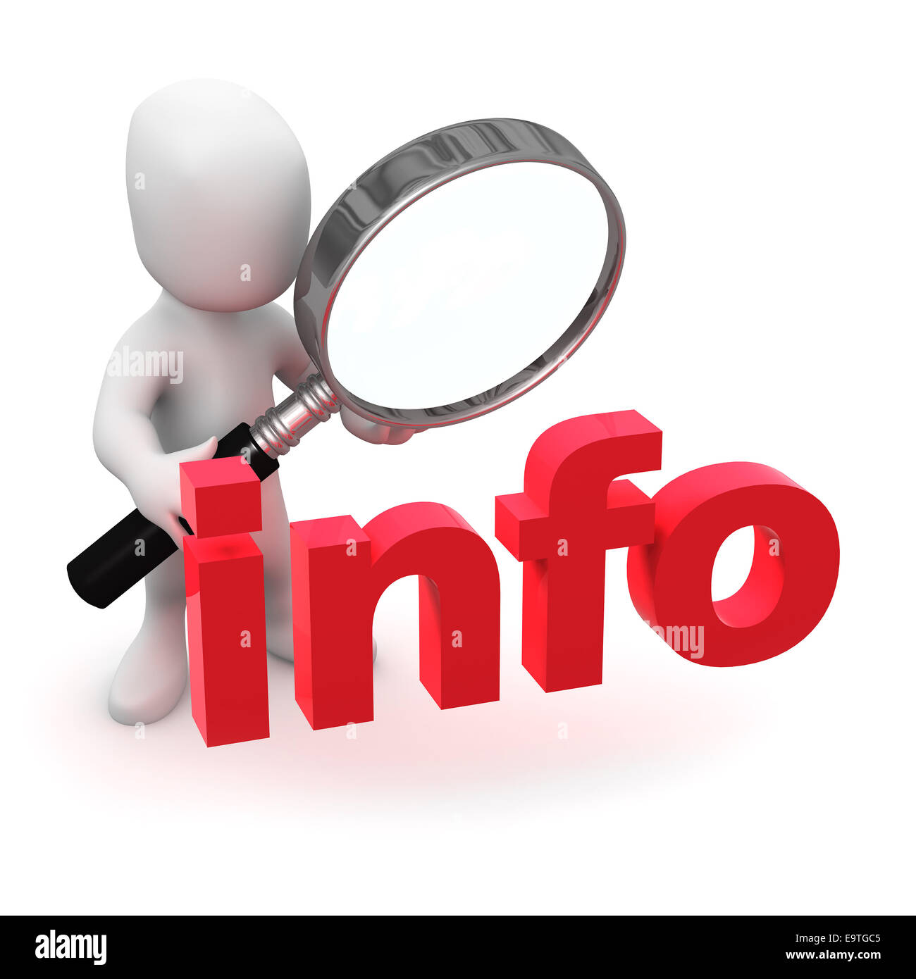 3d little human character info hi-res stock photography and images - Alamy