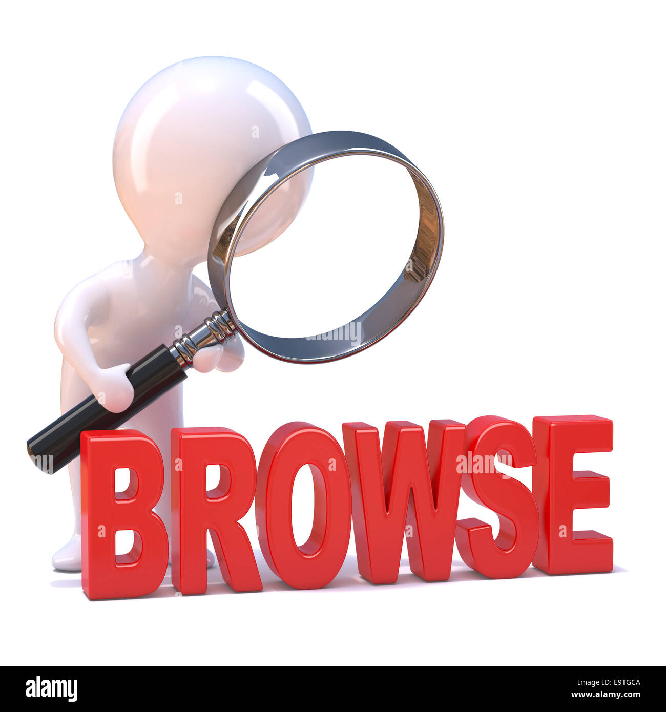 3d render little man magnifying hi-res stock photography and images - Alamy