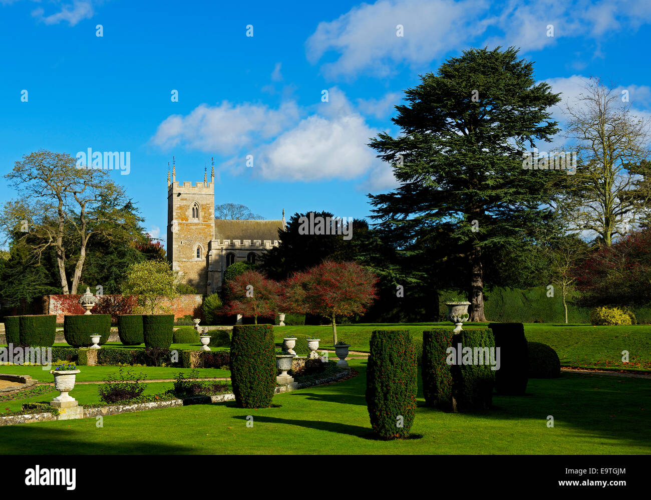 The church in the grounds of Belton House, near Grantham, Lincolnshire ...