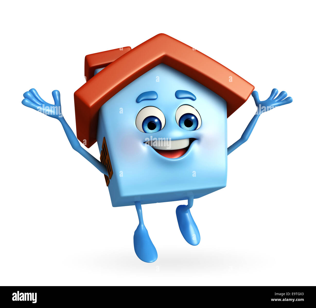 Funny house building cartoon character hi-res stock photography and ...