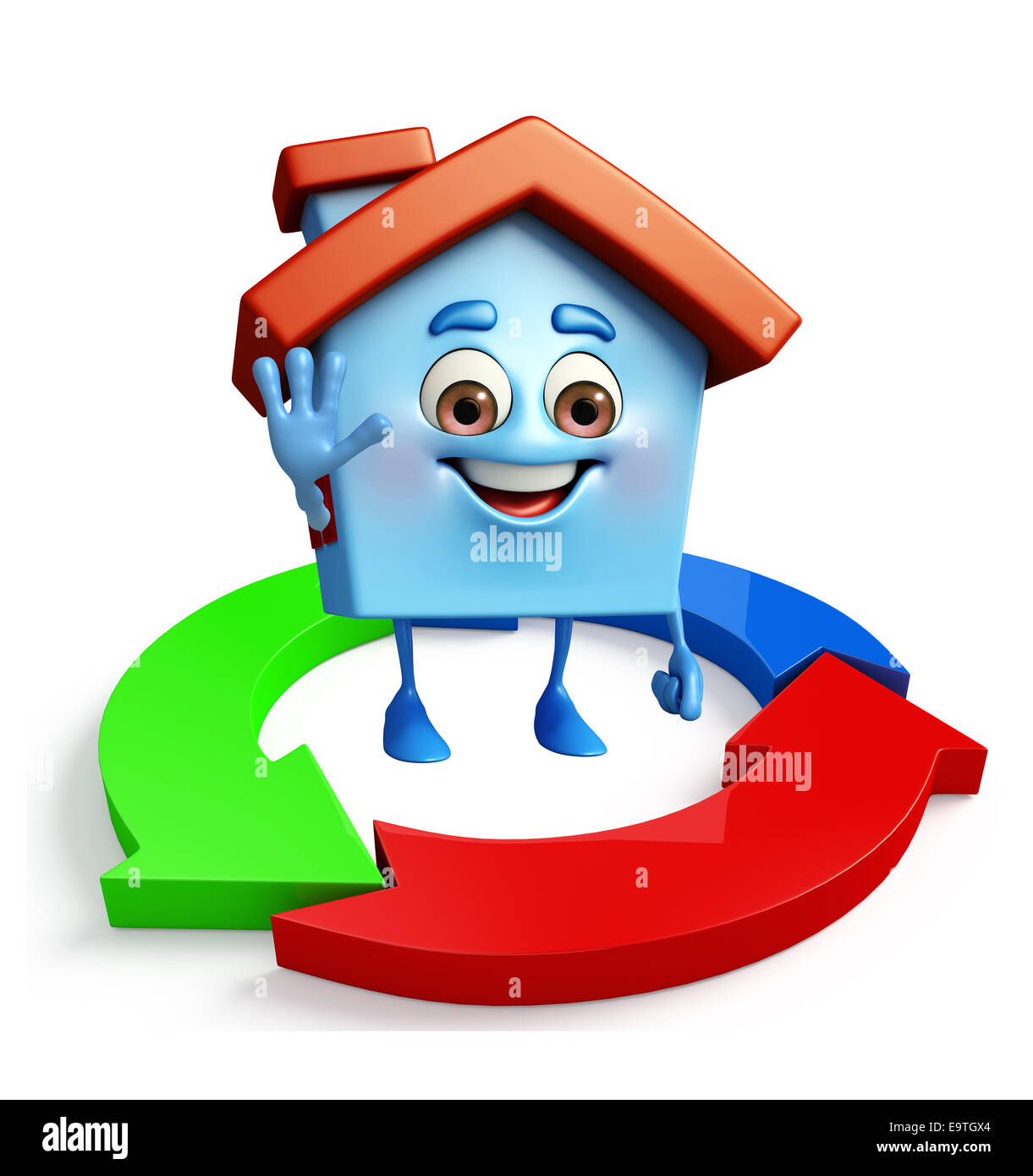 Funny house building cartoon character hi-res stock photography and ...