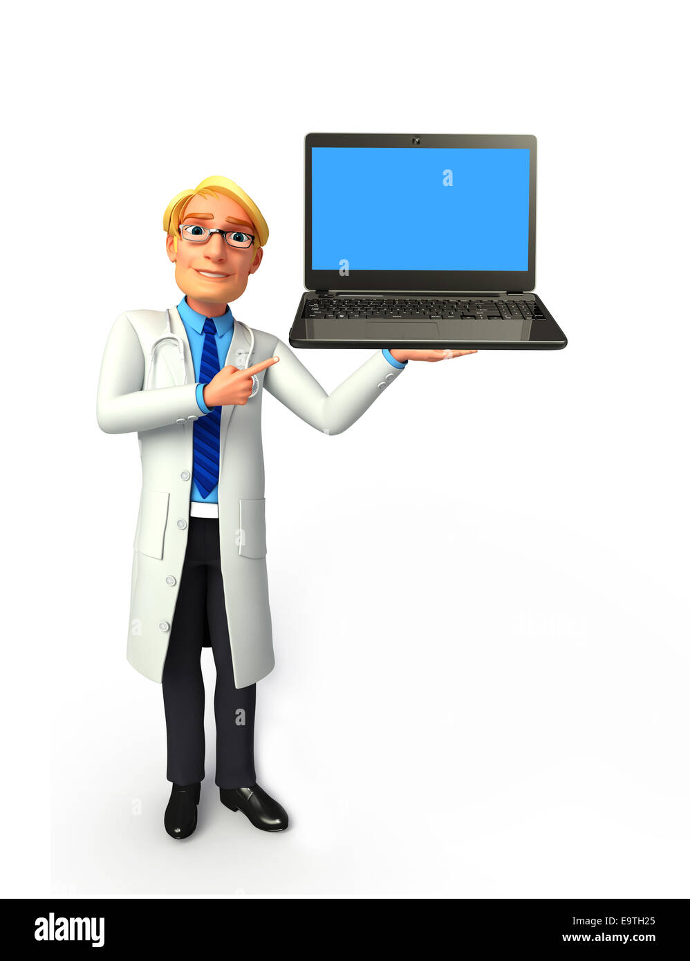 Stethoscope laptop doctor Cut Out Stock Images & Pictures - Alamy