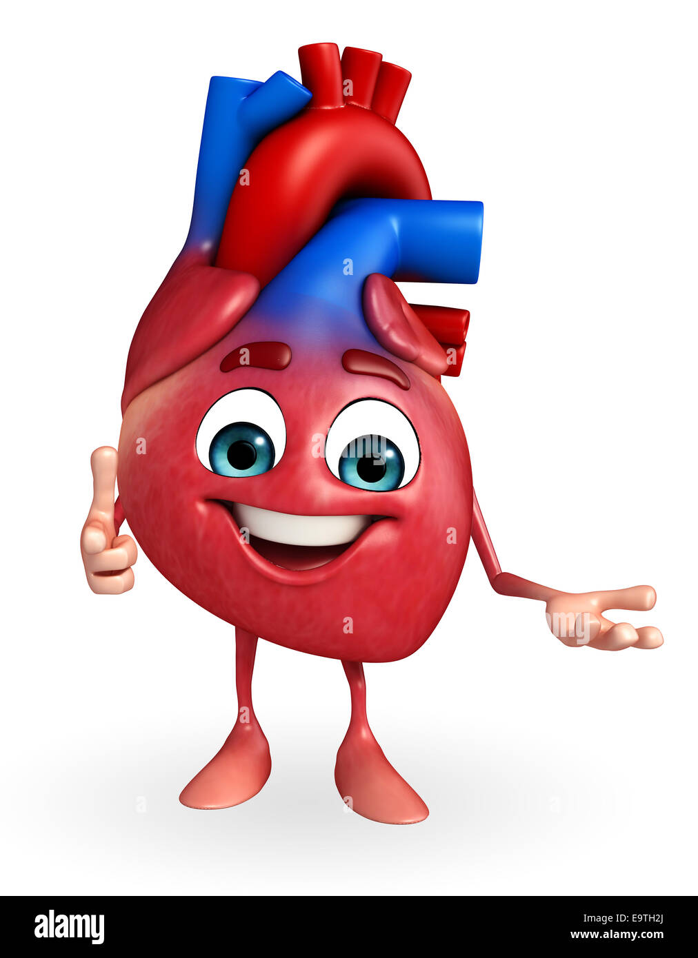 Cartoon character heart pointing Cut Out Stock Images & Pictures - Alamy