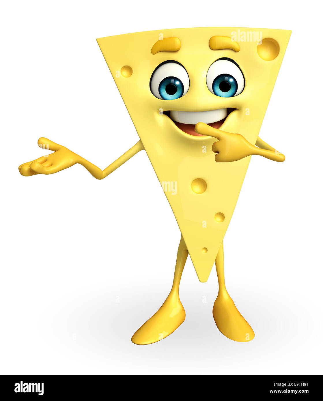 Cartoon character cheese hello pose Cut Out Stock Images & Pictures - Alamy