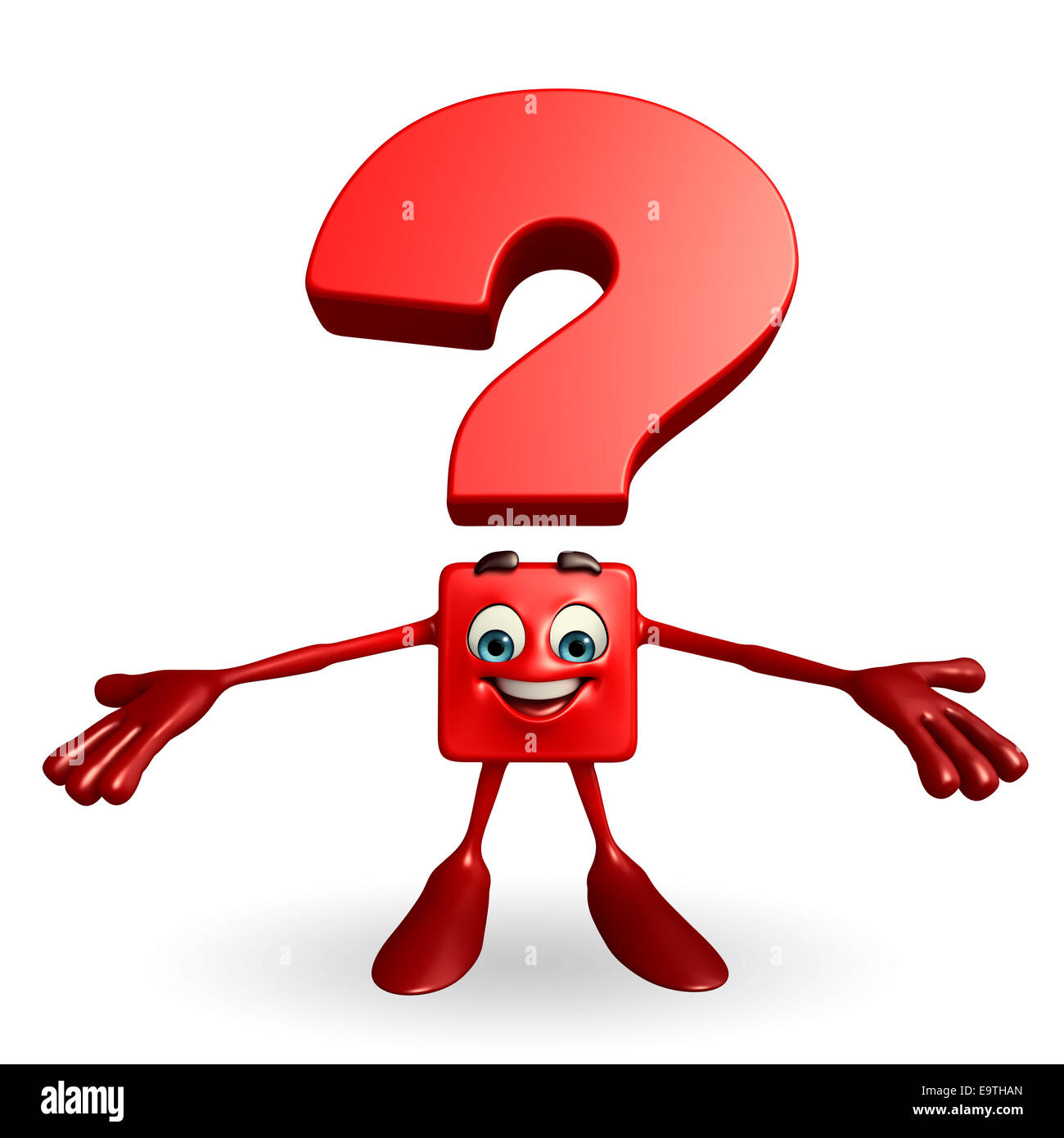 Cartoon Character of Question Mark with presenting pose Stock Photo - Alamy