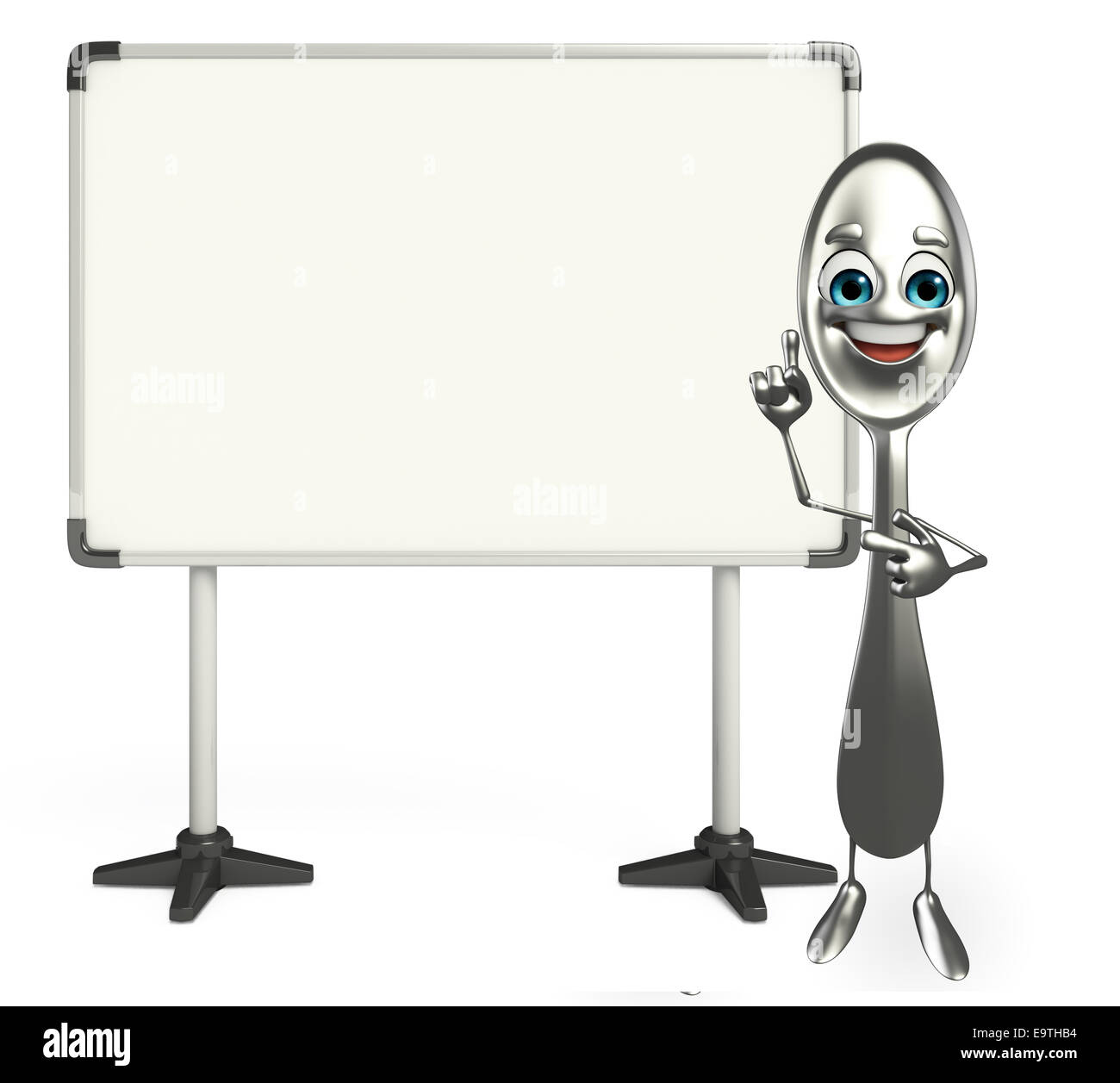 Cartoon character of spoon display board Stock Photo - Alamy