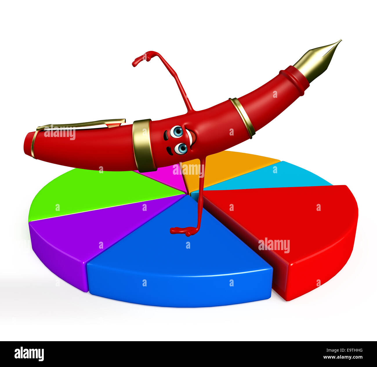 Illustration white character circular graph hi-res stock photography ...