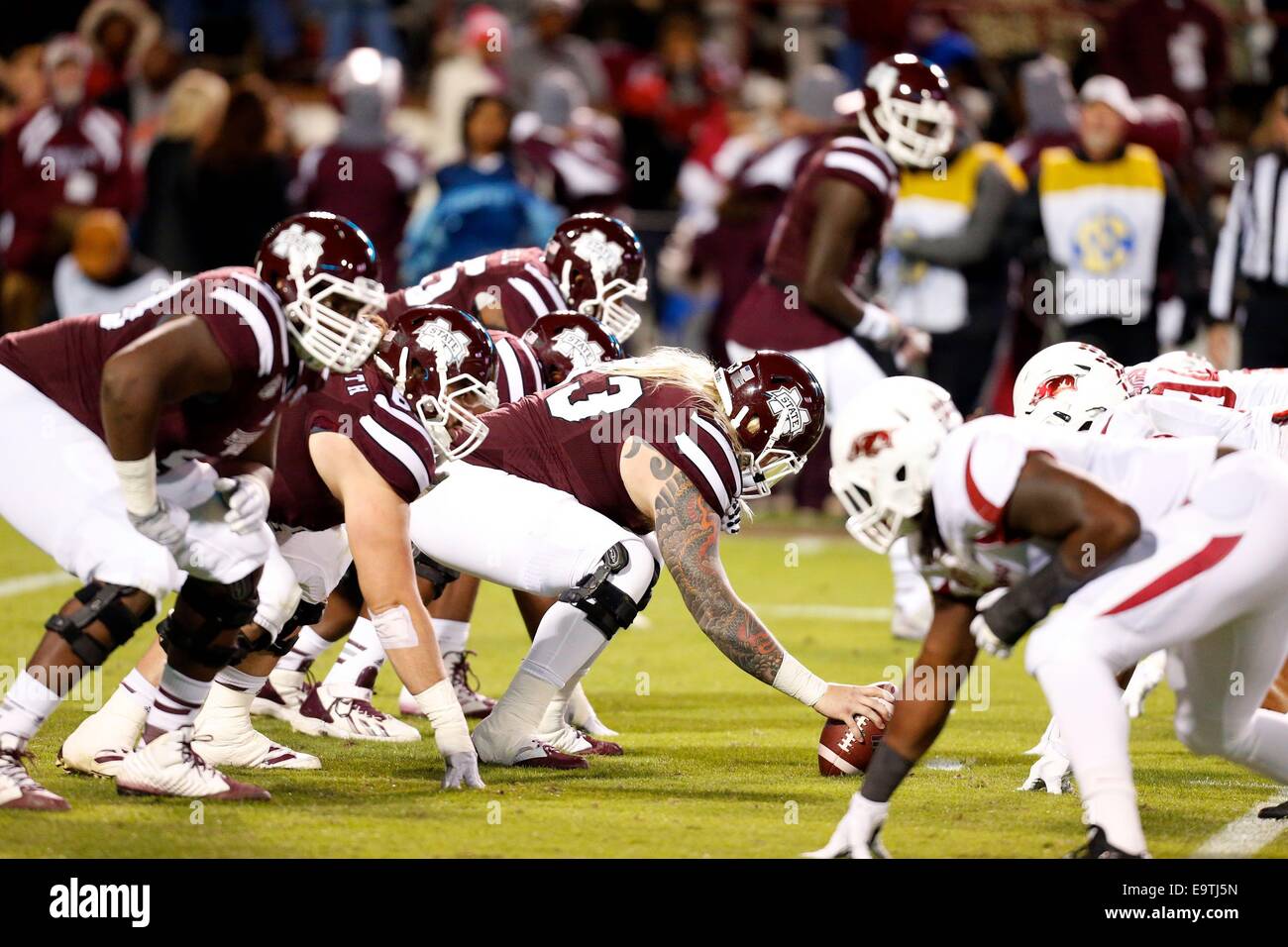 Starkville, Mississippi, USA. 1st Nov, 2014. Mississippi State center ...