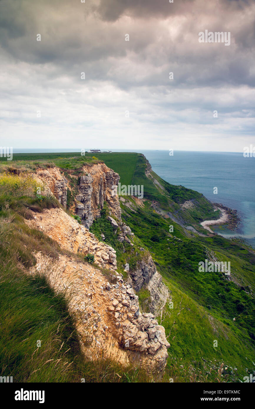St Aldhelm's Head on the South West Coast Path from Emmetts Hill in ...
