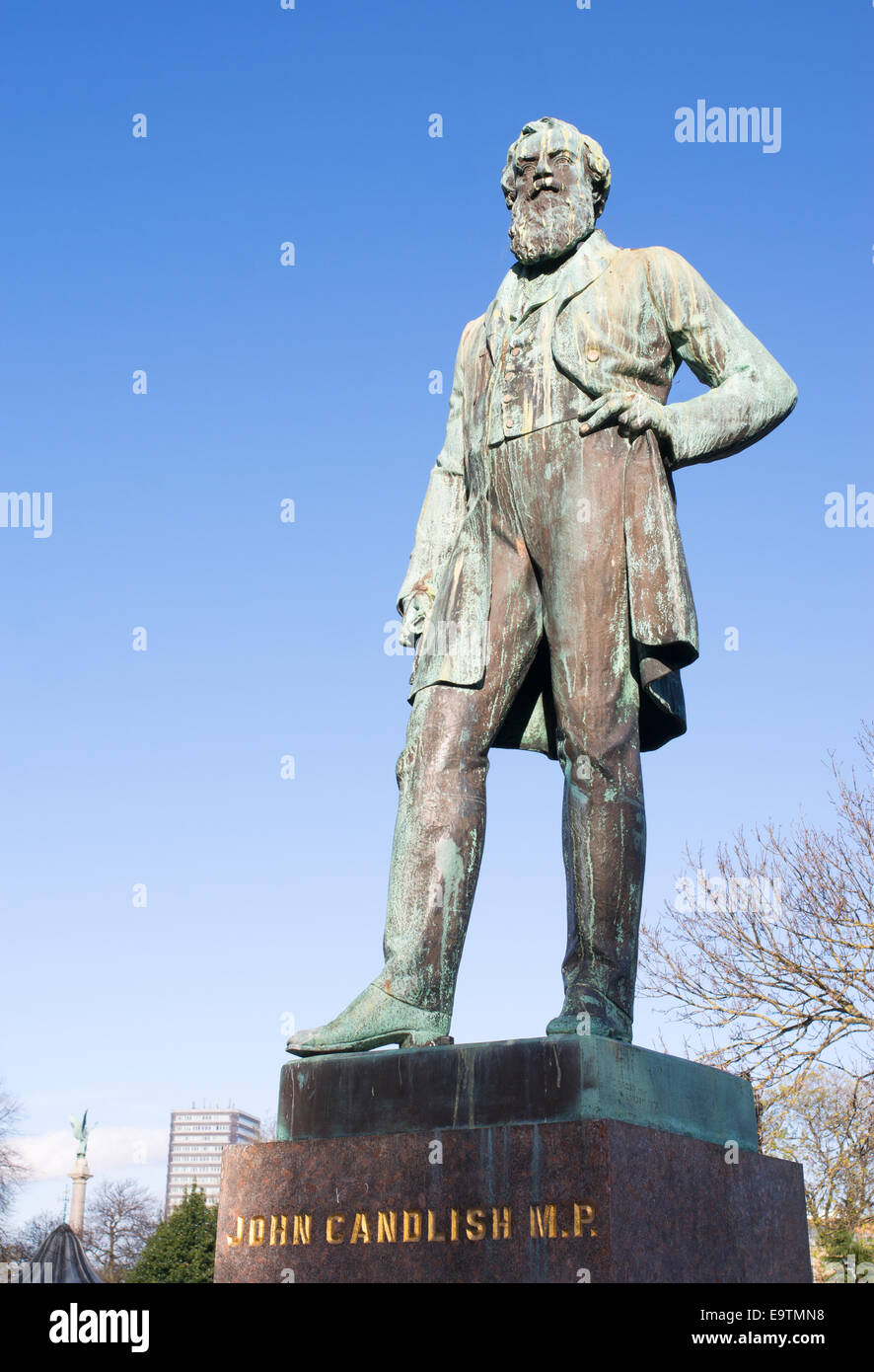 Bronze statue of John Candlish in Mowbray Park, Sunderland, north east ...