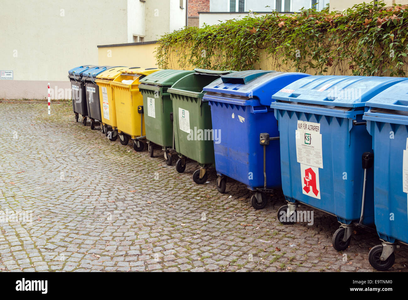 Recycling containers, Germany Stock Photo - Alamy