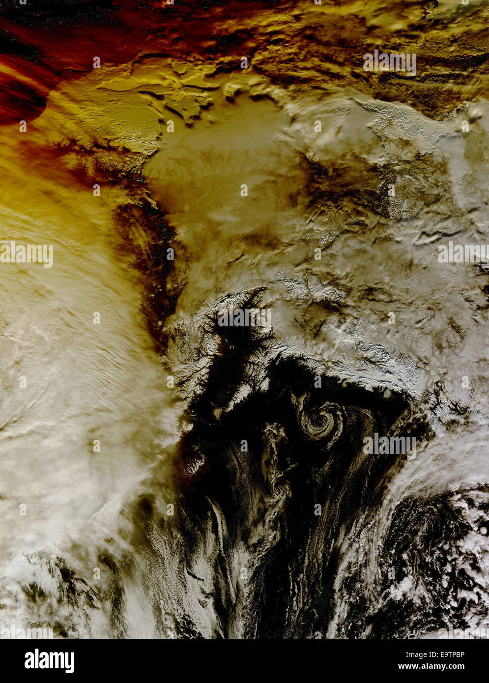 NASA's Aqua Satellite Sees Partial Solar Eclipse Effect in Alaska Stock ...