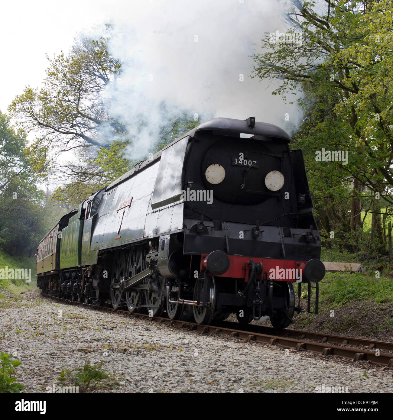 Preserved steam locomotive wadebridge 34007 hi-res stock photography and images - Alamy