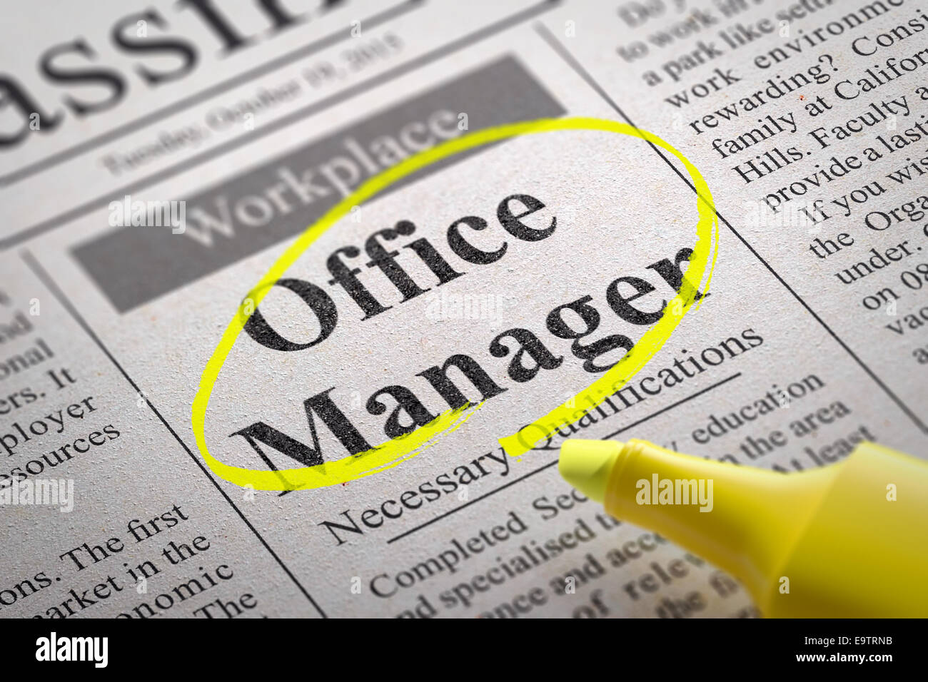 Newspaper advertising recruitment hi-res stock photography and images ...