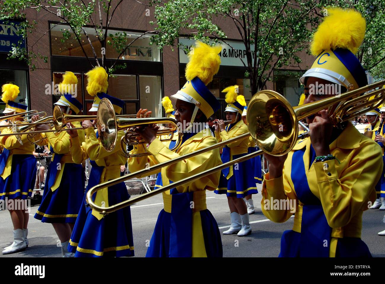 NYC: Marching Band at the Turkish Day Parade on Madison Avenue Stock ...