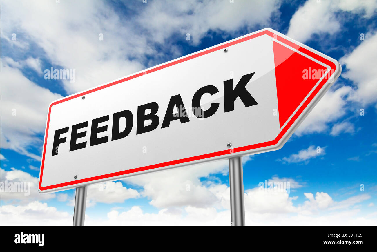 Feedback - Inscription on Red Road Sign on Sky Background Stock Photo ...