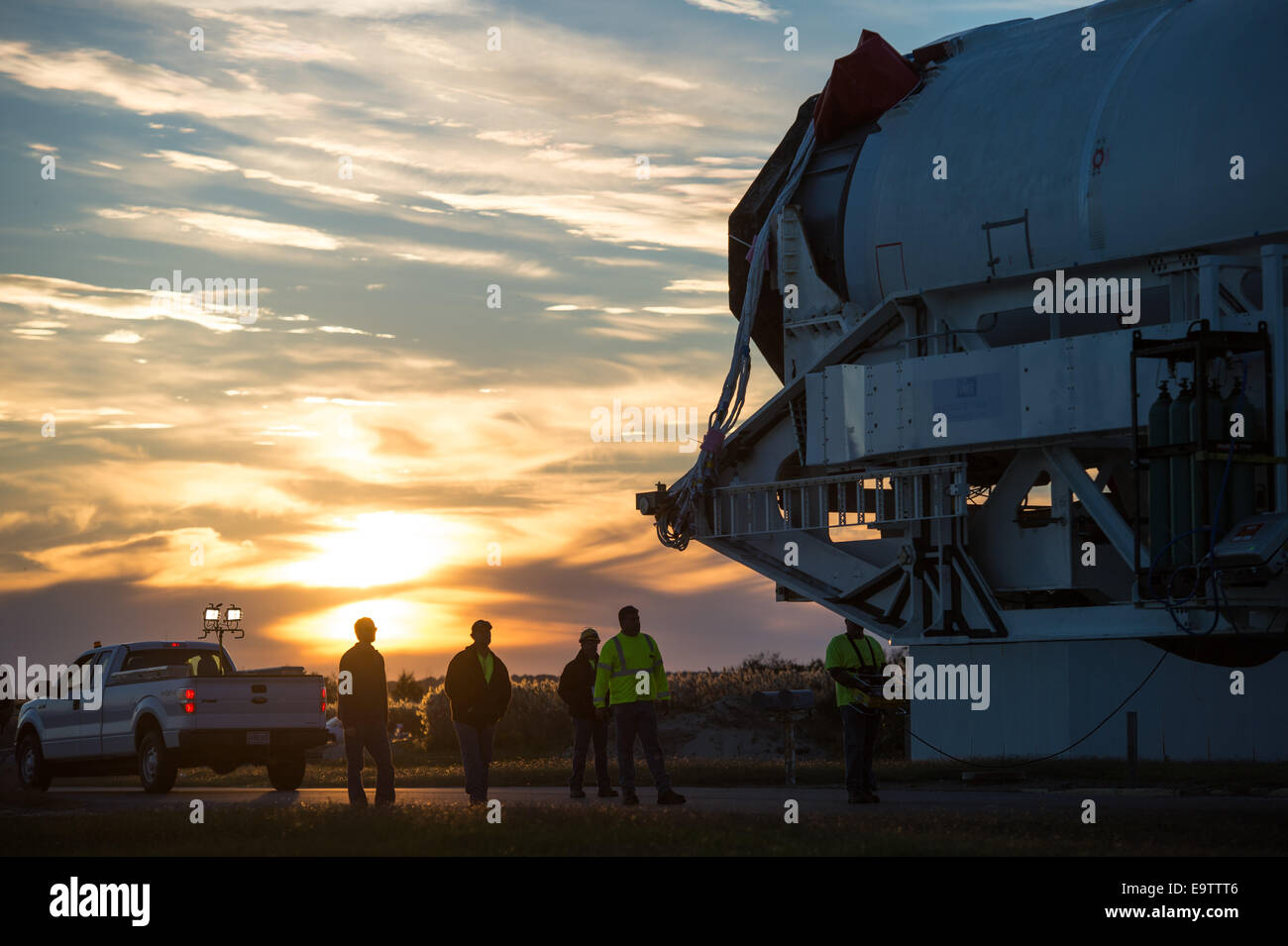 The Orbital Sciences Corporation Antares rocket, with the Cygnus ...