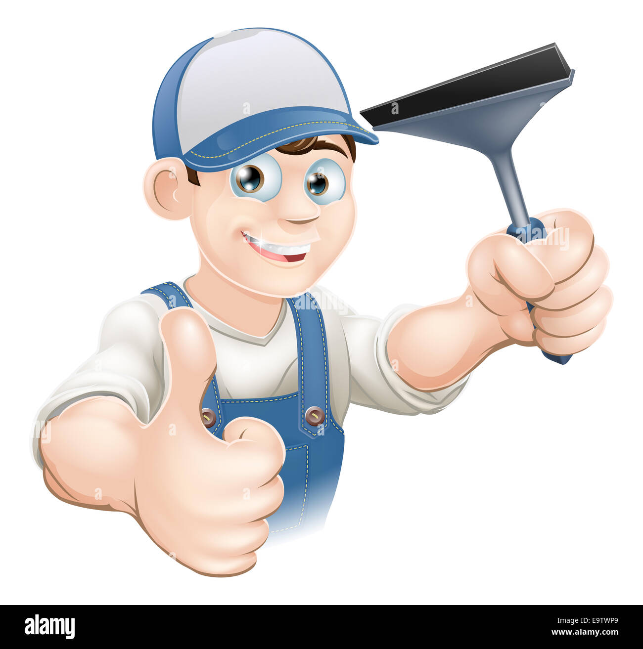 Cartoon illustration man cleaning up hi-res stock photography and ...