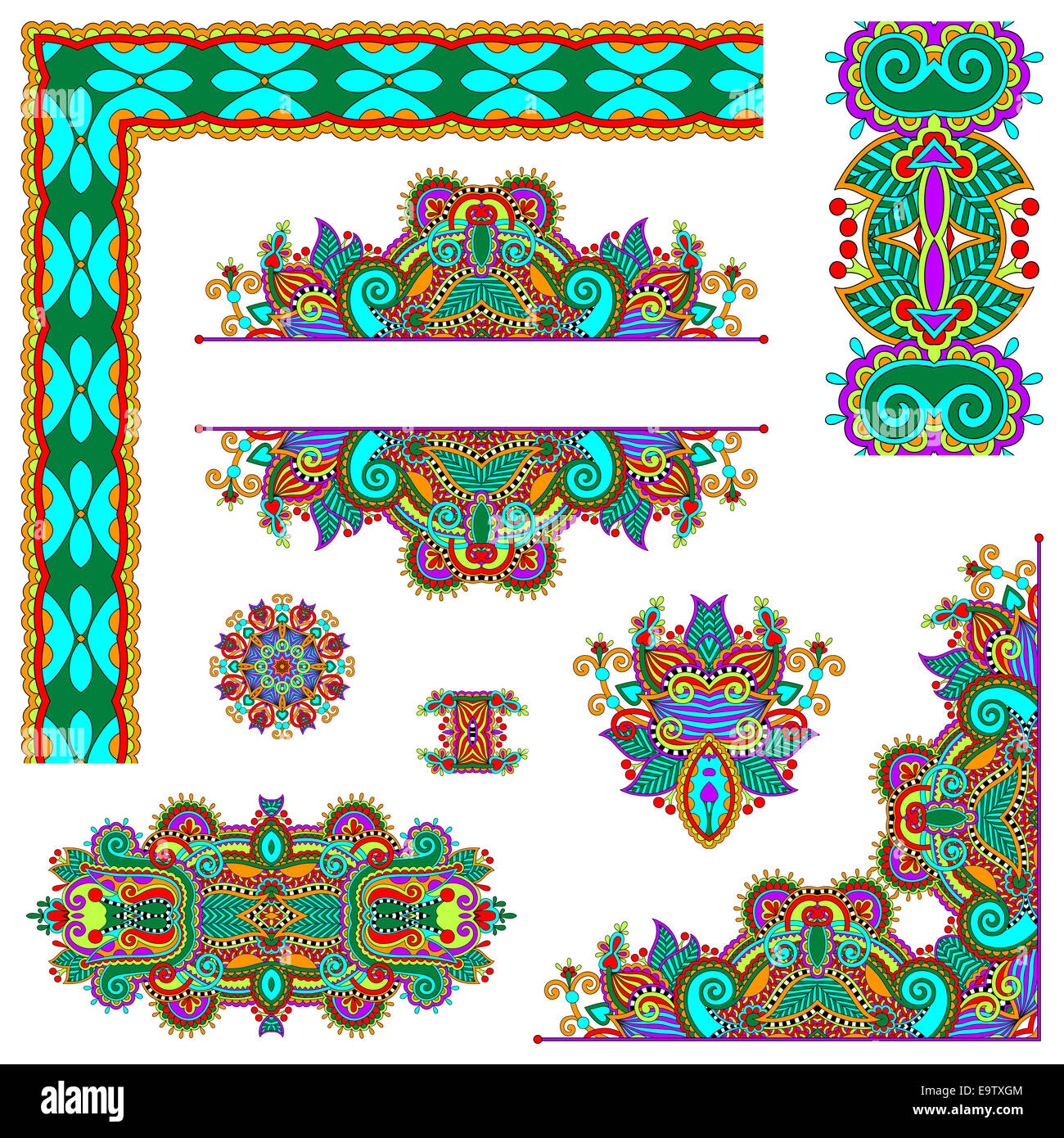 Indian Corner Border Pattern High Resolution Stock Photography and ...