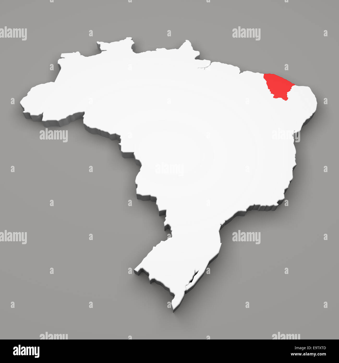 Brazil country on map hi-res stock photography and images - Alamy