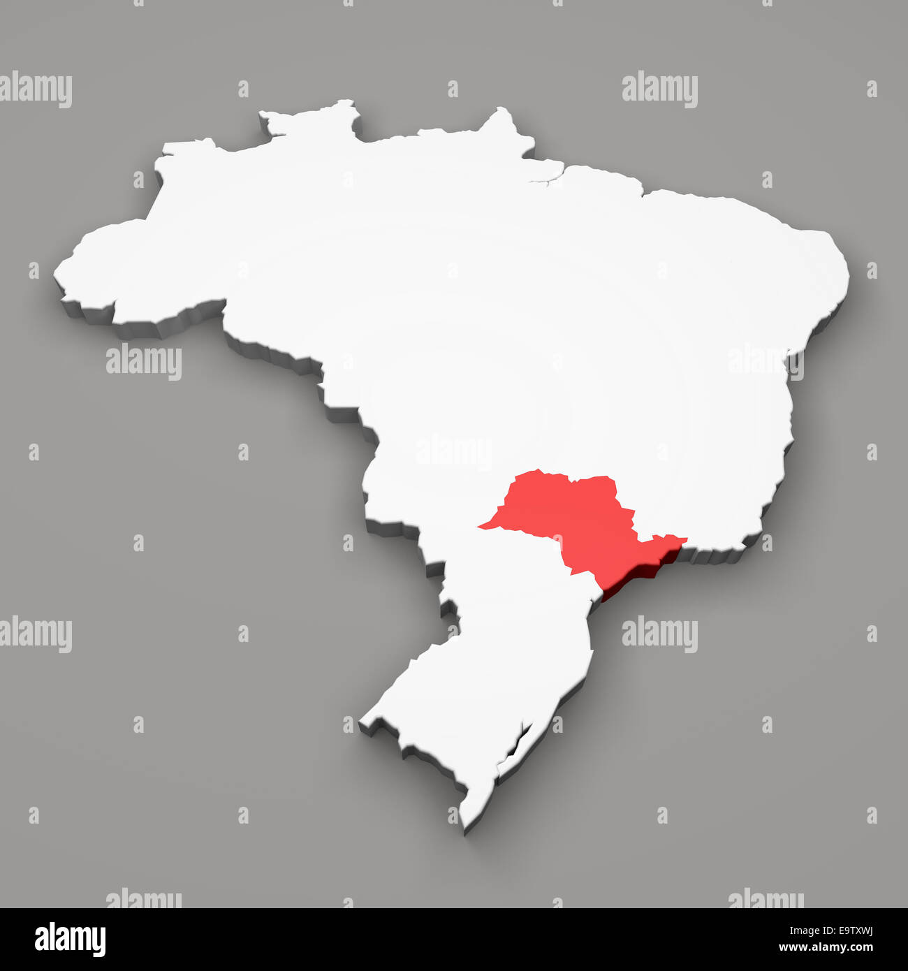 Map of sao paulo hi-res stock photography and images - Alamy