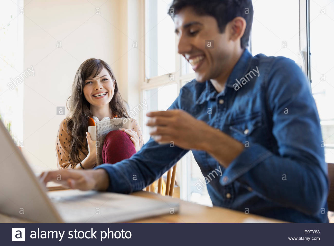 Adult caucasian reading table hi-res stock photography and images - Alamy