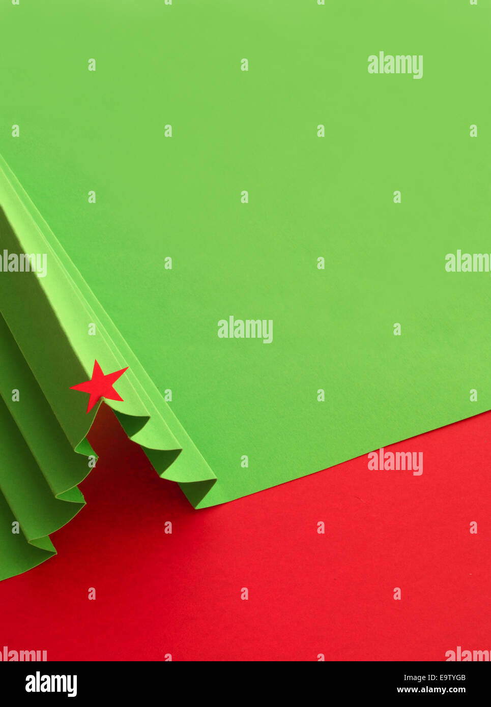 Creative design of christmas background with paper fir tree Stock Photo ...