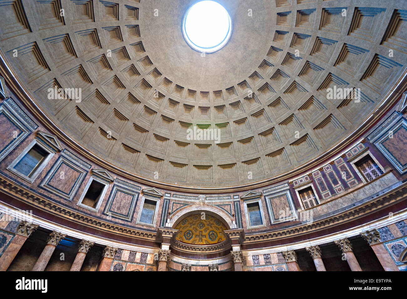 Inside the Pantheon, Rome, Italy Stock Photo - Alamy