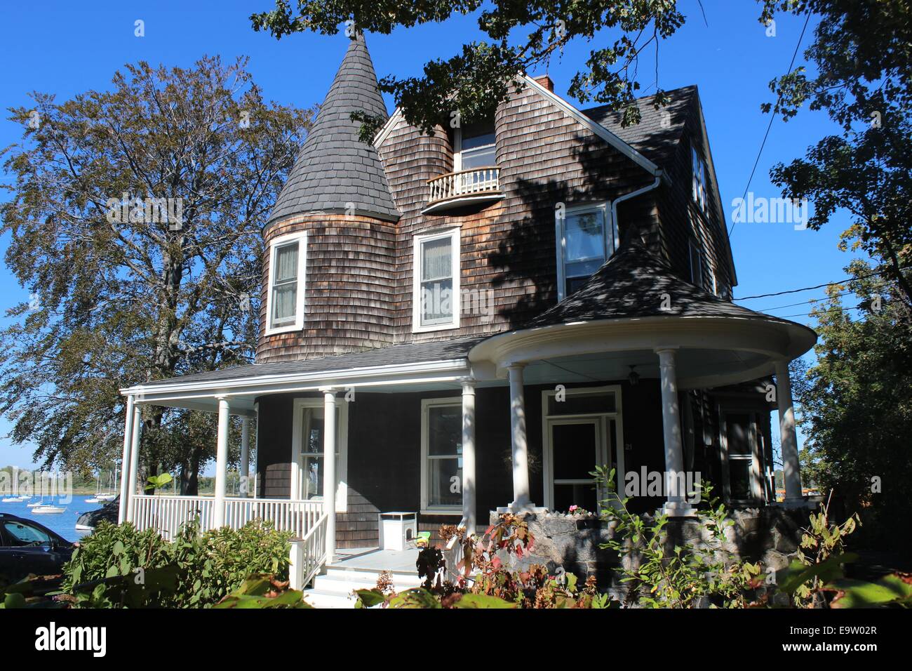 Shingle-style House, built in 1894 on City Island, New York Stock Photo ...