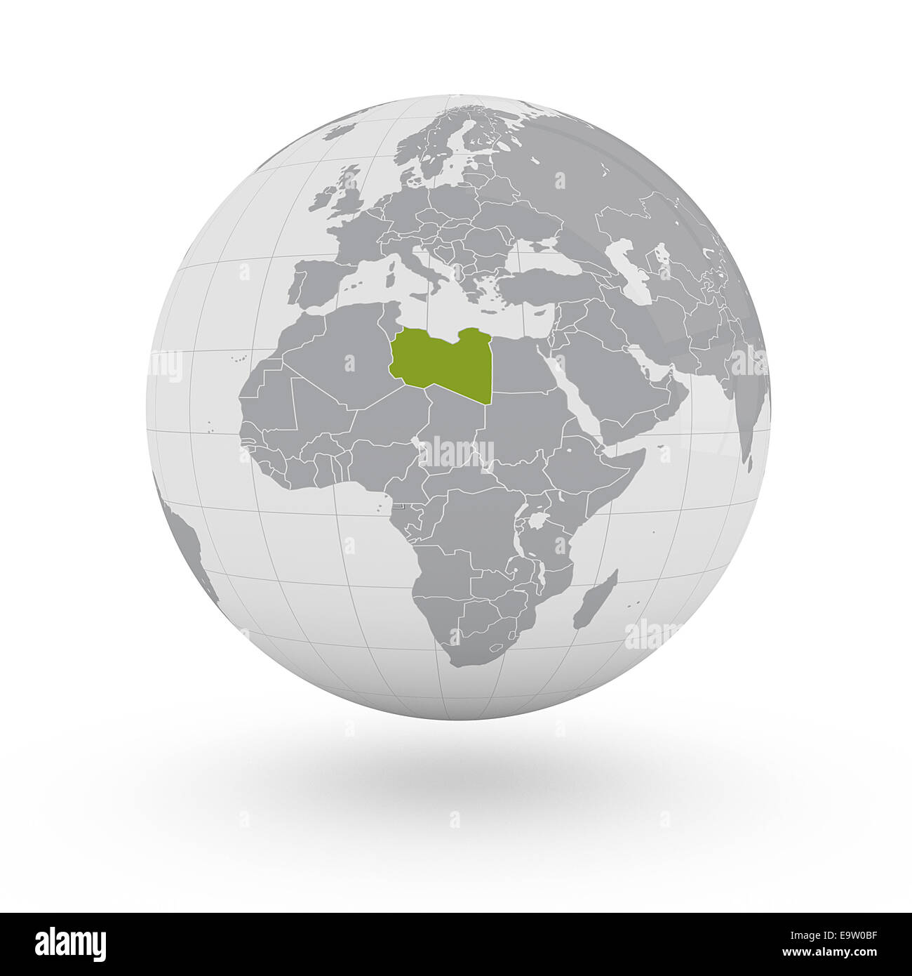 Libya on world map hi-res stock photography and images - Alamy