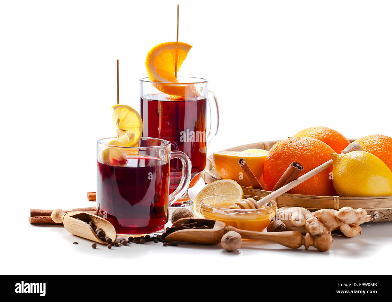 Cup hot wine spices Cut Out Stock Images & Pictures - Alamy
