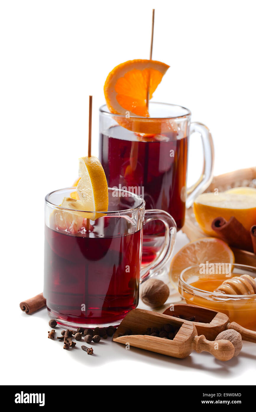 Cup hot wine spices Cut Out Stock Images & Pictures - Alamy