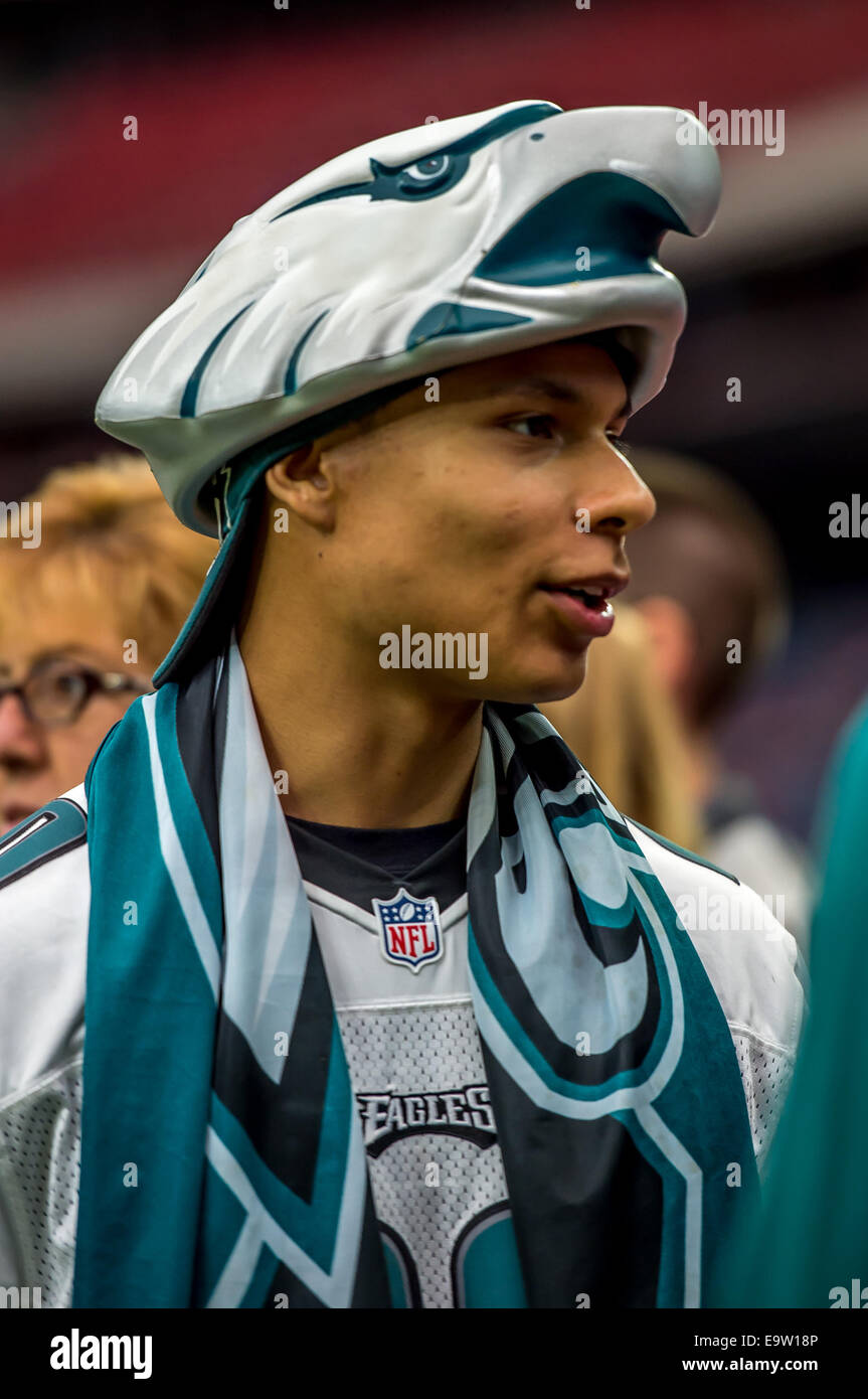 Houston, Texas, USA. 02nd Nov, 2014. Eagles fan pregame during the NFL ...