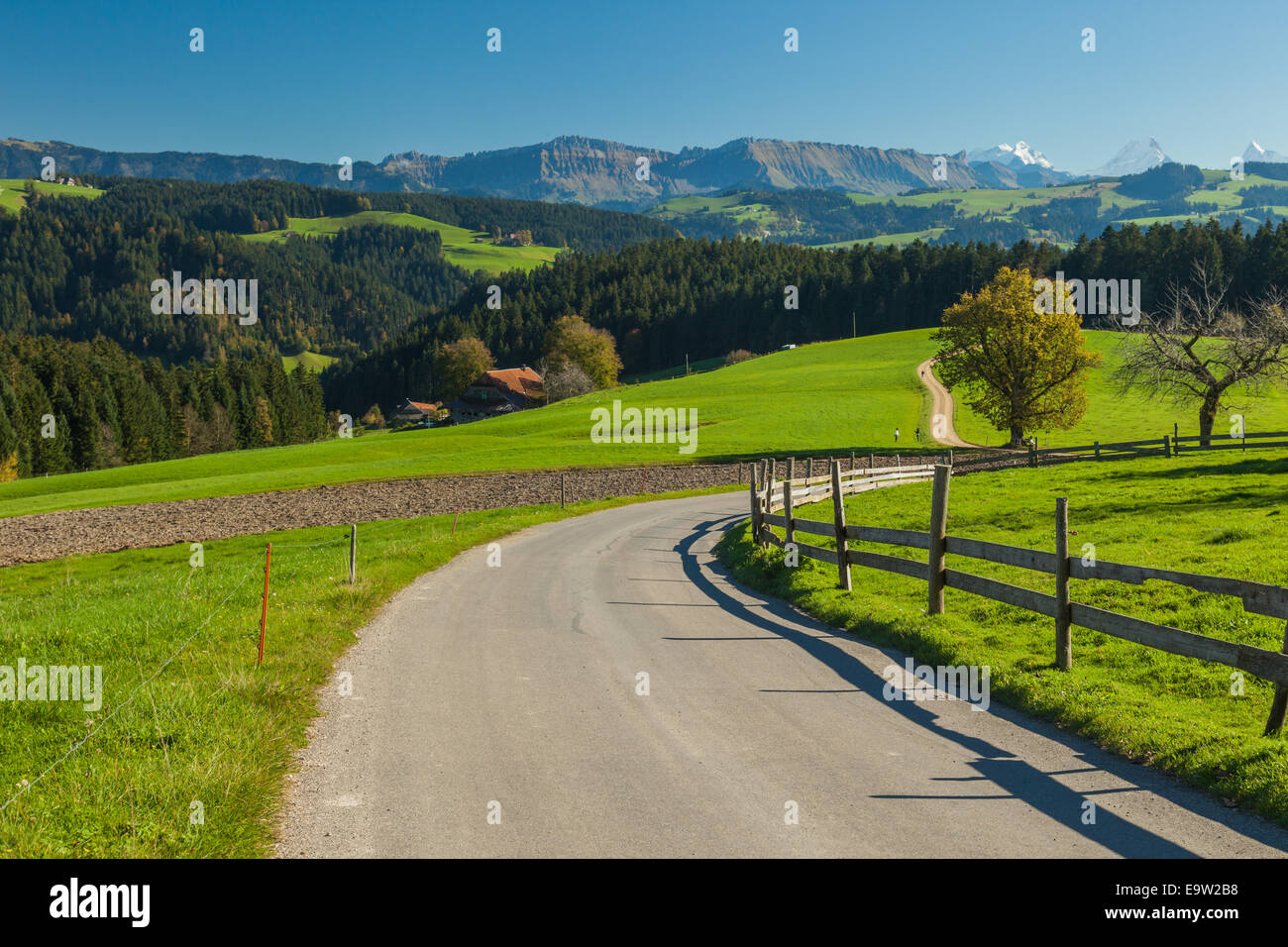 Autumn afternoon in Emmental regioin, canton of Bern, Switzerland Stock ...