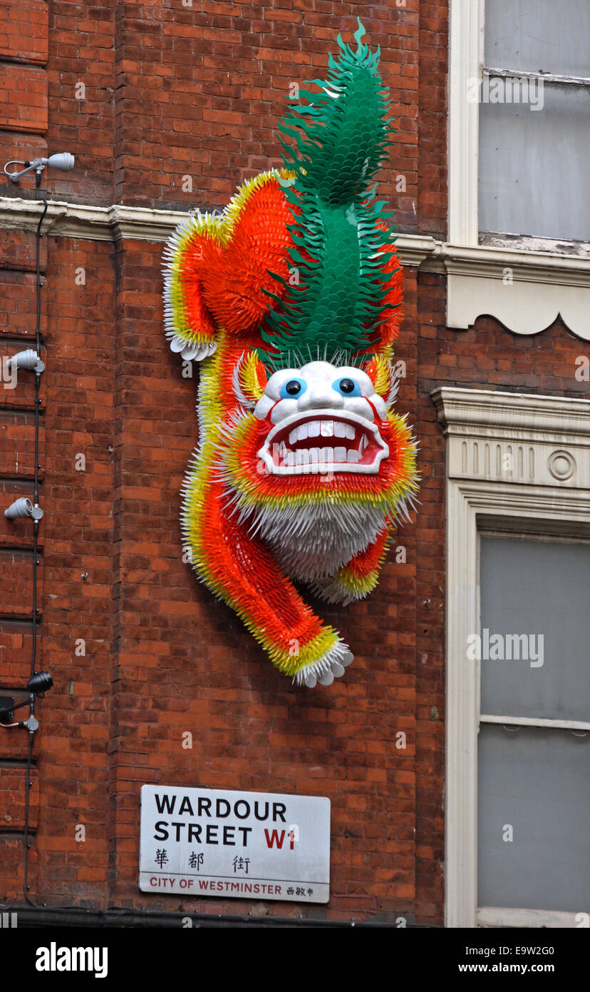 Wardour Street in the China Town area of London, England Stock Photo ...