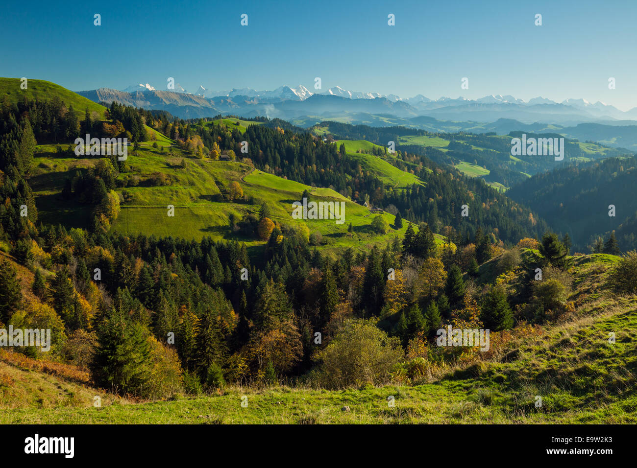 Autumn afternoon in Emmental regioin, canton of Bern, Switzerland Stock ...