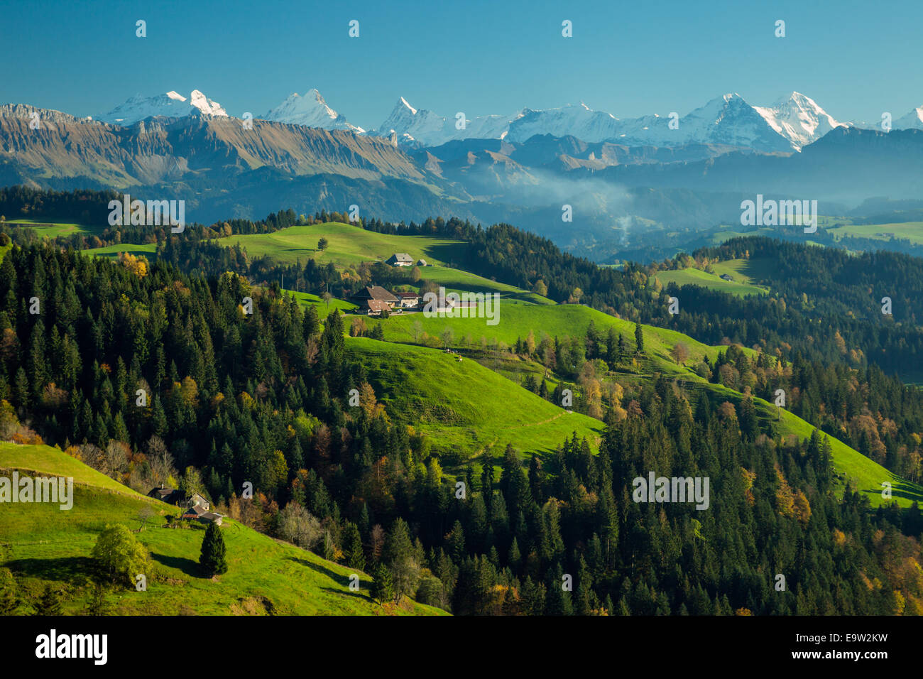 Autumn afternoon in Emmental regioin, canton of Bern, Switzerland Stock ...
