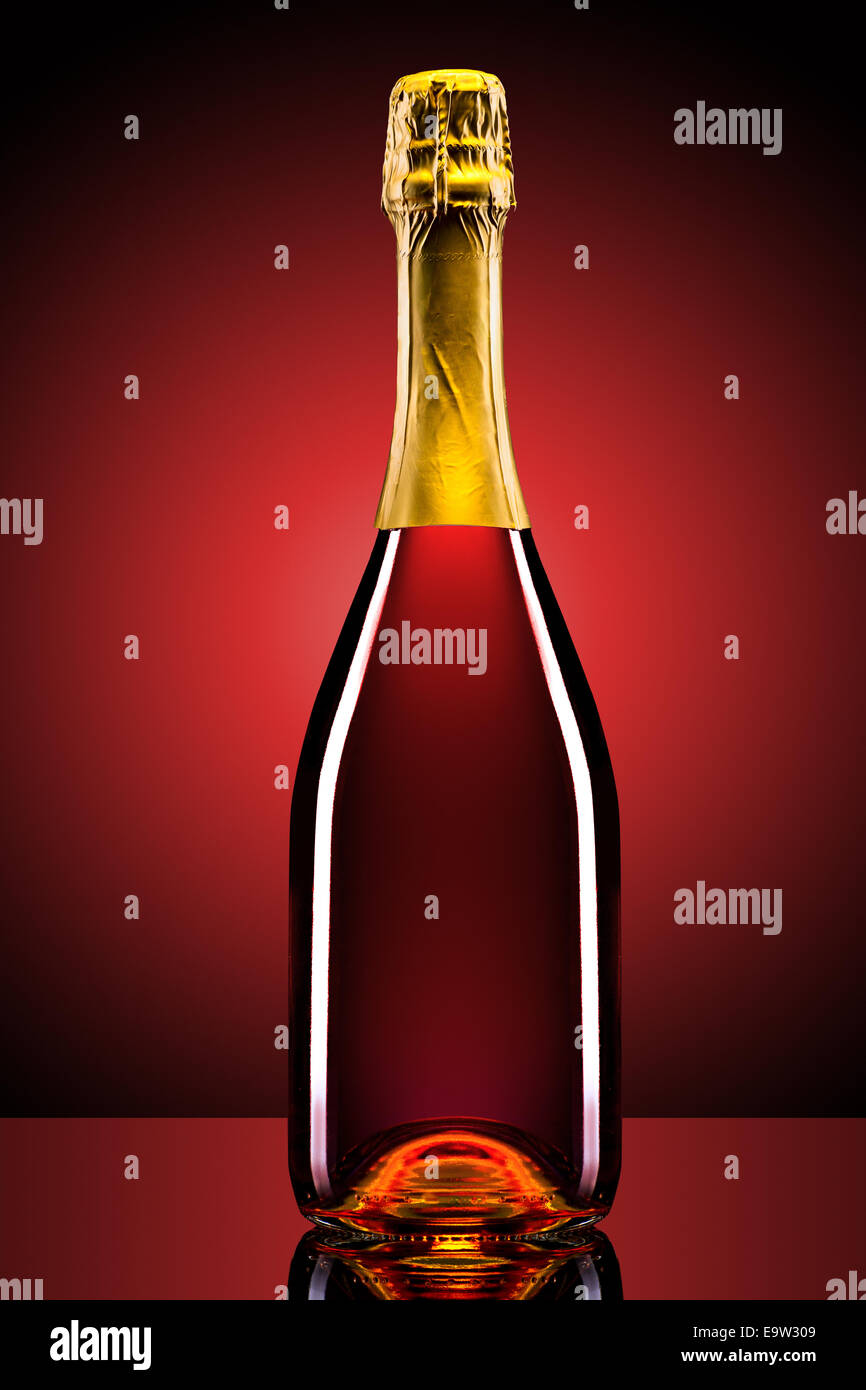 luxury champagne bottle a very festive background Stock Photo - Alamy