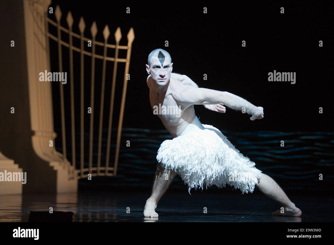 Matthew Bourne's Swan Lake, Sadler's Wells Theatre, London. Jonathan Ollivier as The Swan Stock ...