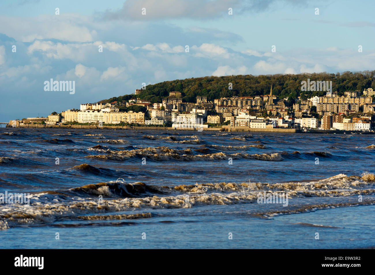 Weston-Super-Mare from Uphill Beach, North Somerset, England Stock ...