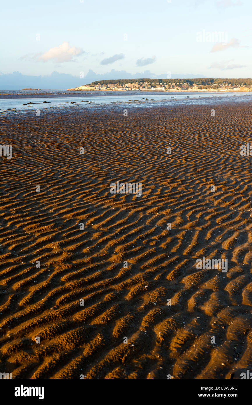 Beach at Uphill, Weston-Super-Mare, North Somerset, England Stock Photo ...