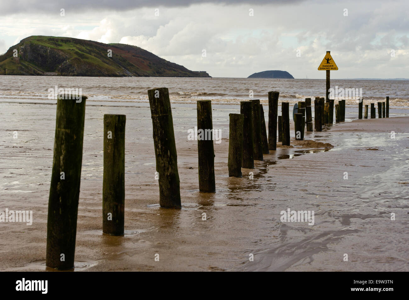 Beach at Uphill, Weston-Super-Mare, North Somerset, England Stock Photo ...
