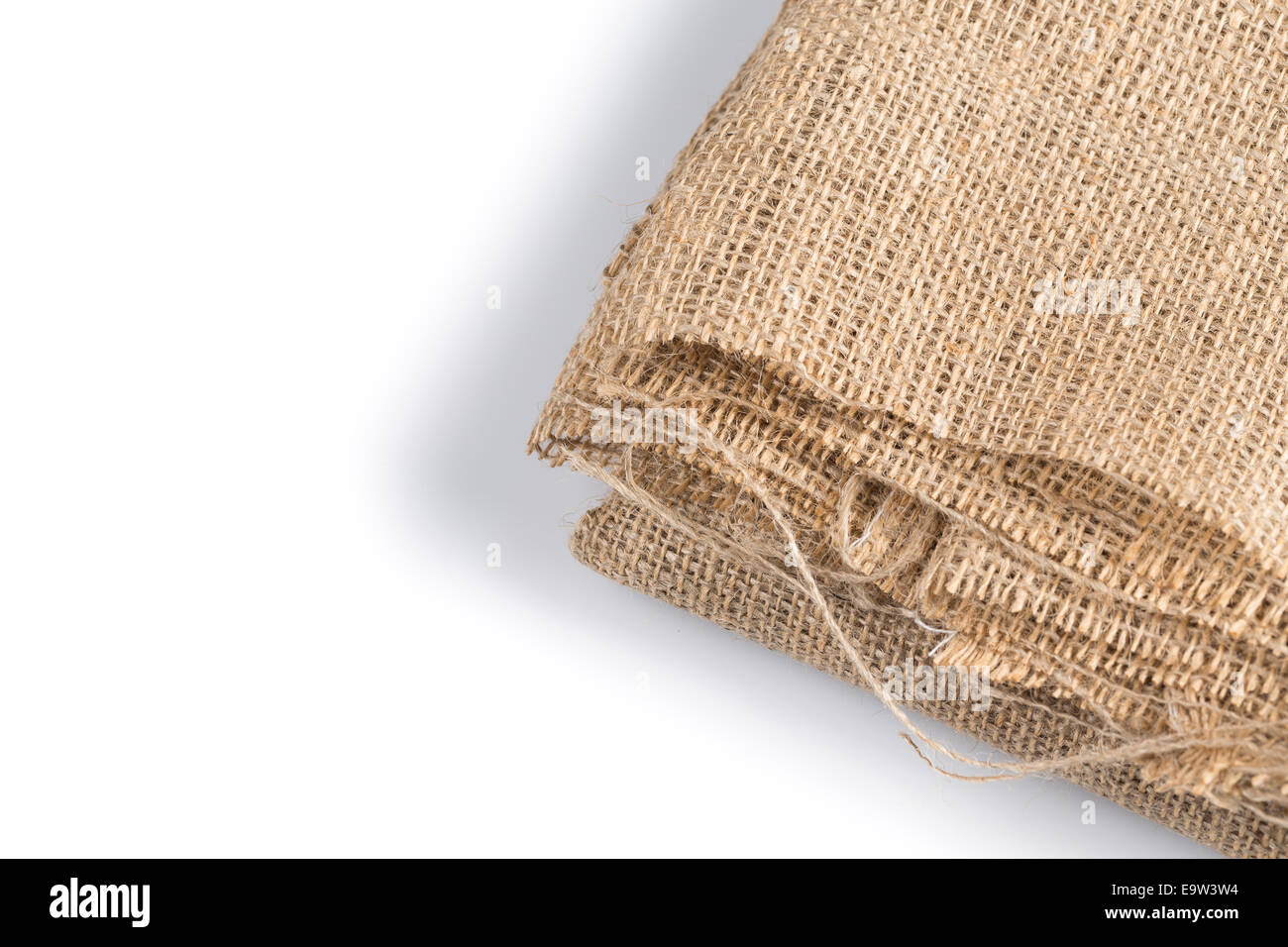 burlap hessian sacking isolated on white background Stock Photo - Alamy
