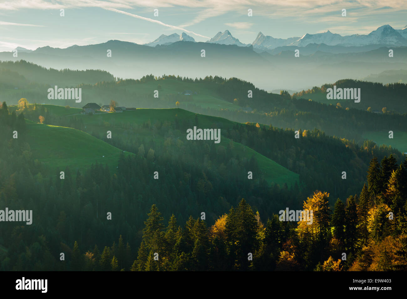 Autumn morning in Emmental, canton of Bern, Switzerland Stock Photo - Alamy