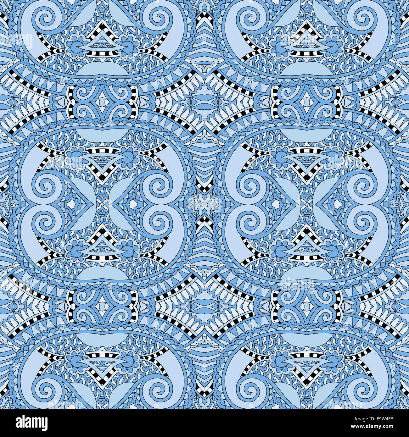 seamless geometry vintage pattern, blue colour Stock Photo - Alamy
